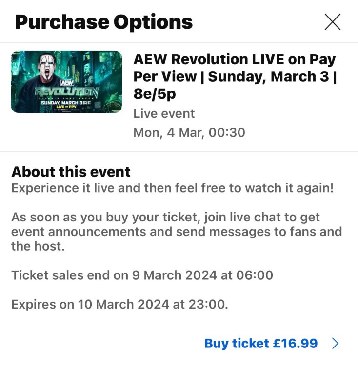 AEW Revolution - Page 3 - UK Fan Forum - UKFF